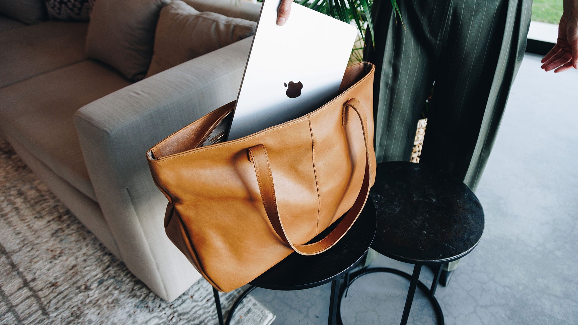 Woman On The Move | Leather Tote Bags
